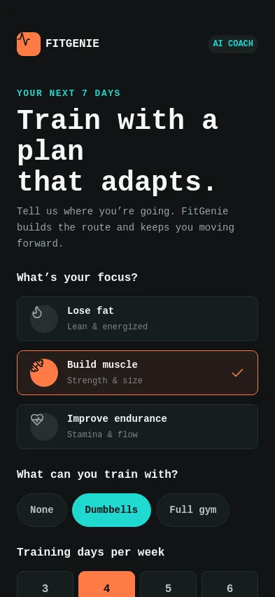 FitGenie AI Workouts