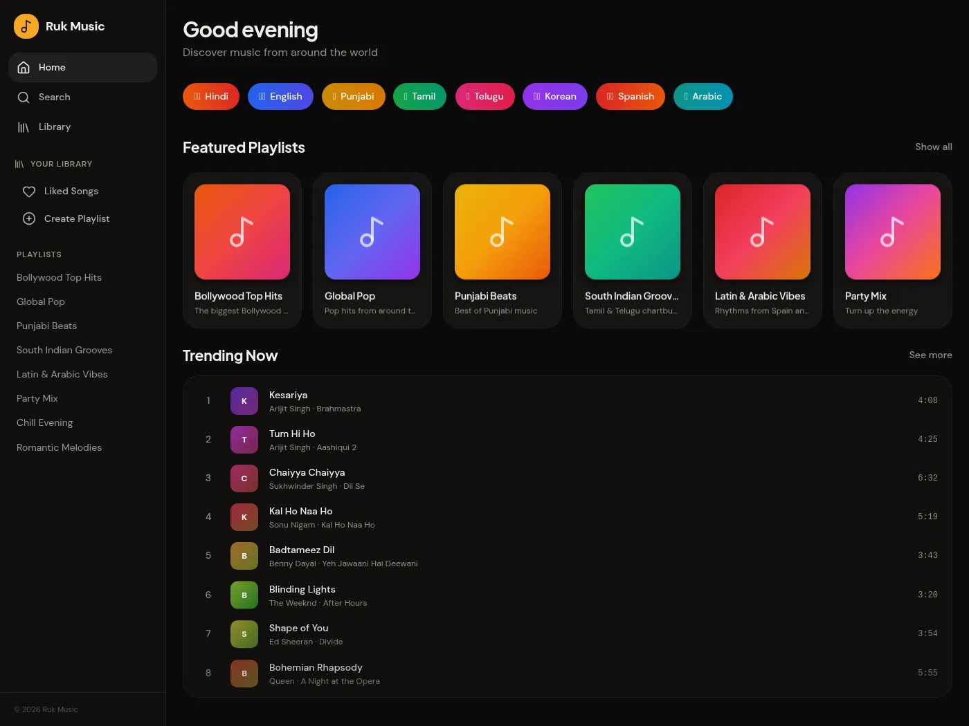 Ruk Music Web