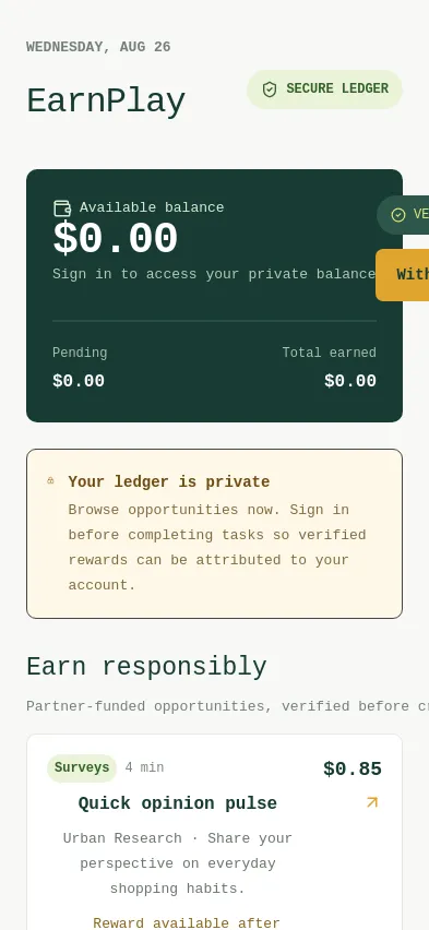 EarnPlay Rewards Platform