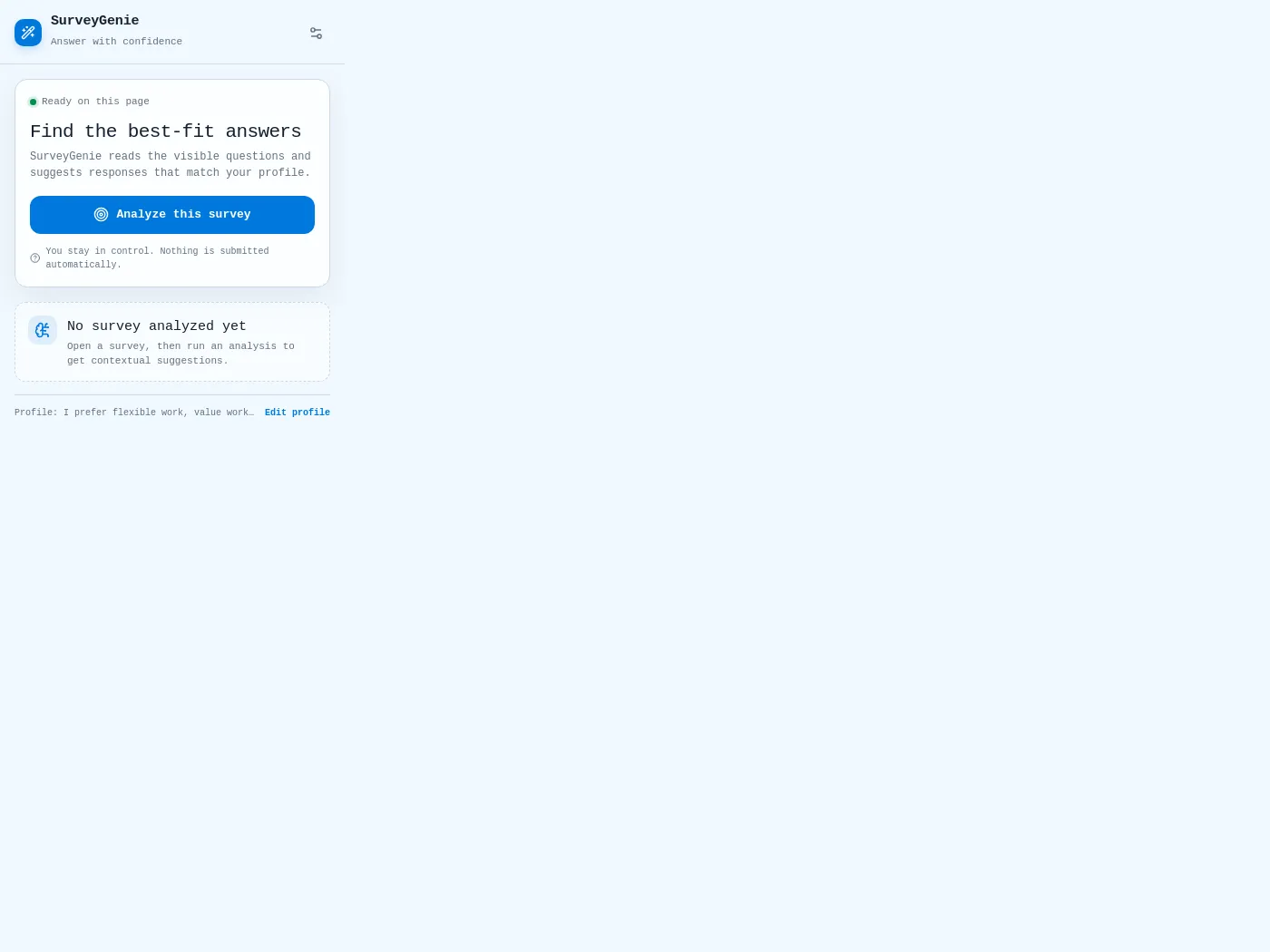 SurveyGenie Extension