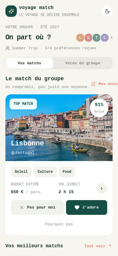 Voyage Match App