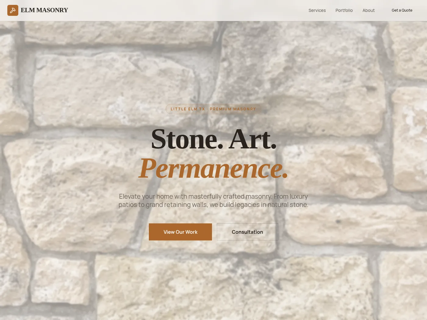 Elm Masonry Website