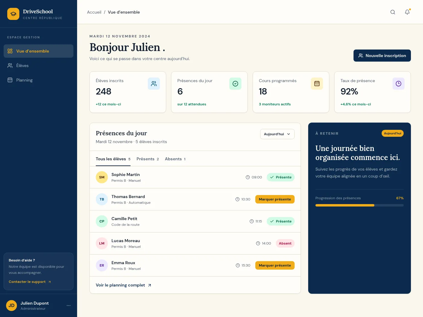 DriveSchool Portal