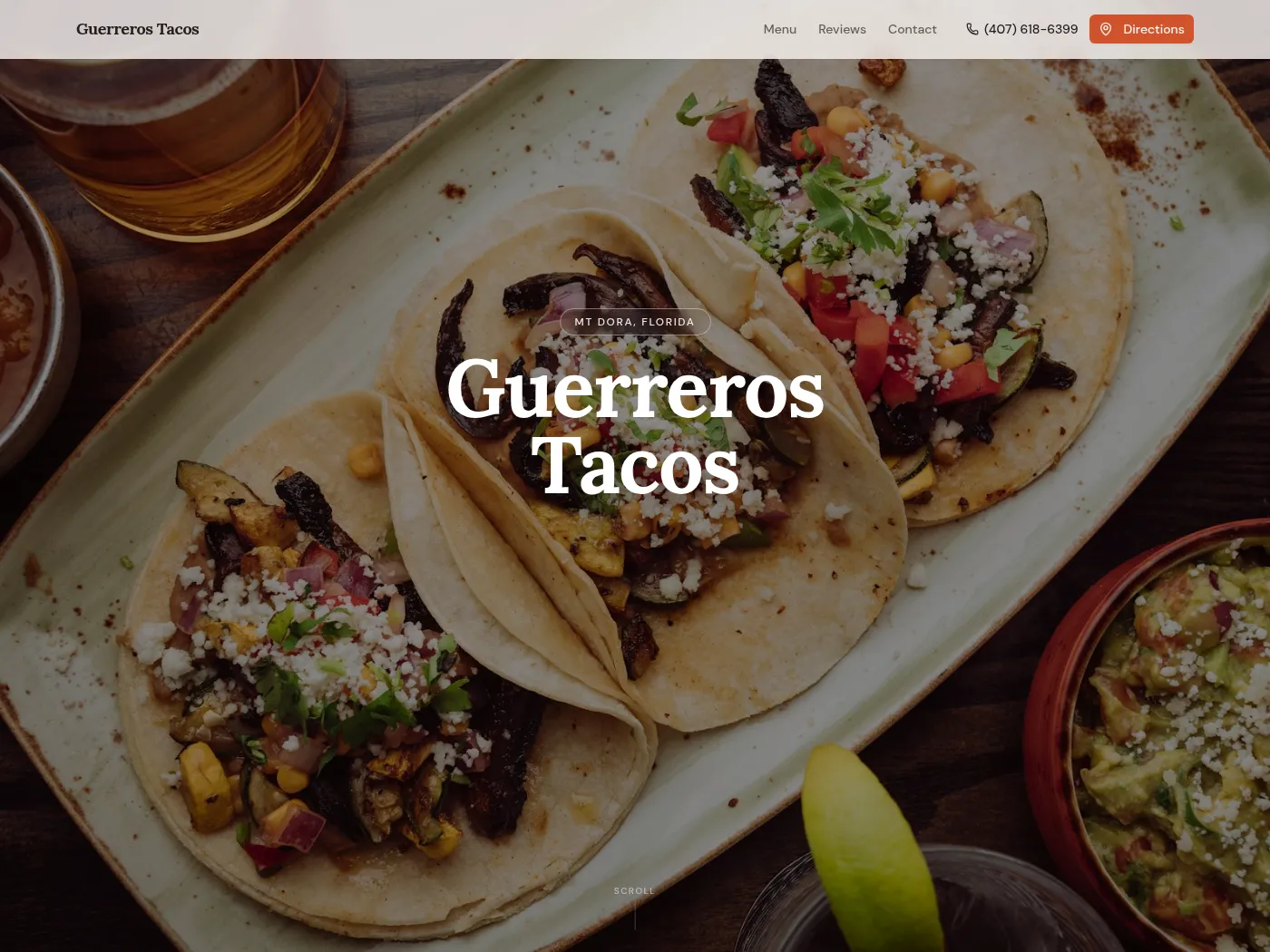 Guerreros Tacos Website