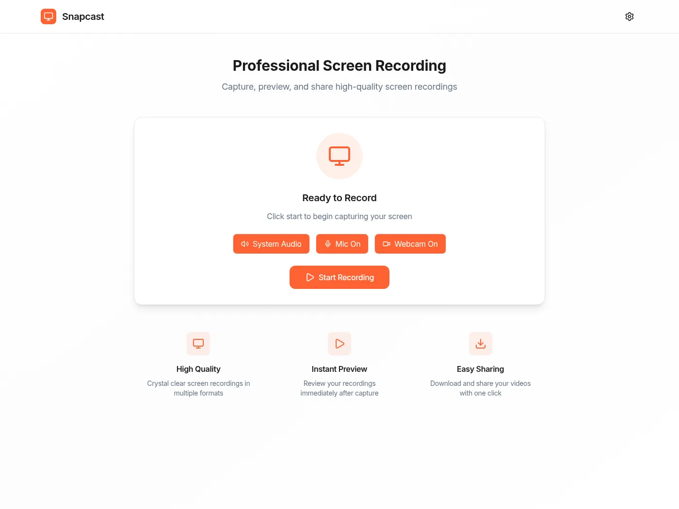 Snapcast: Professional Screen Recorder