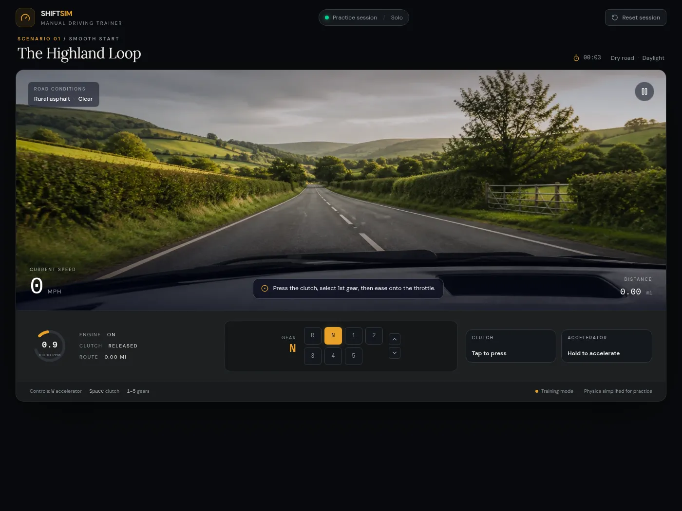 ShiftSim Car Trainer