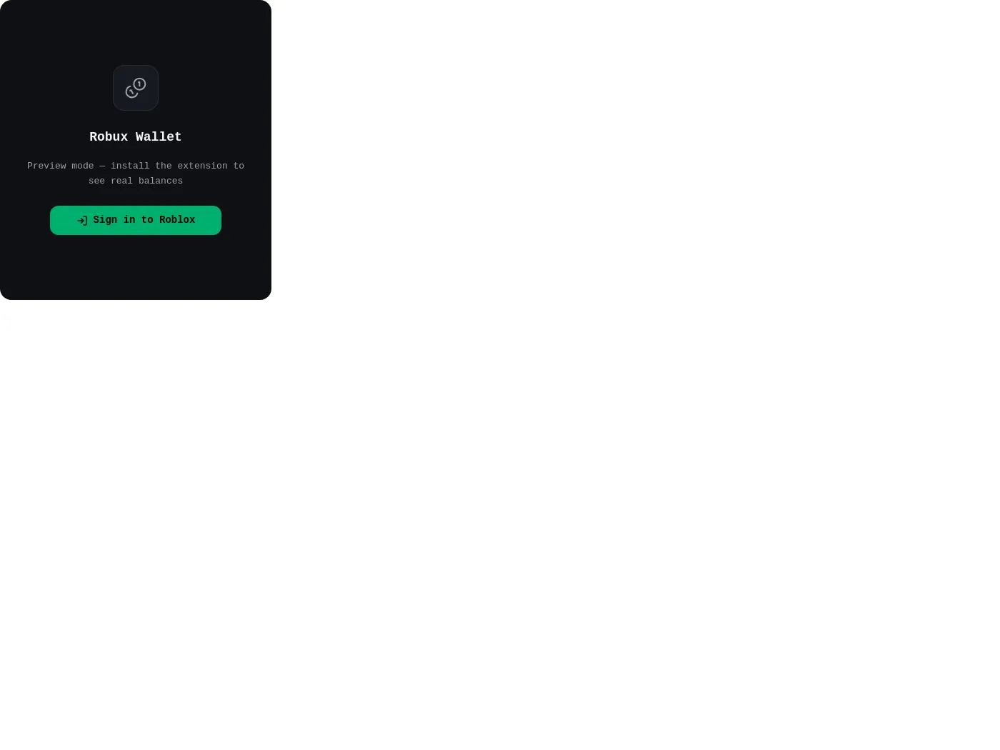 Robux Wallet Extension