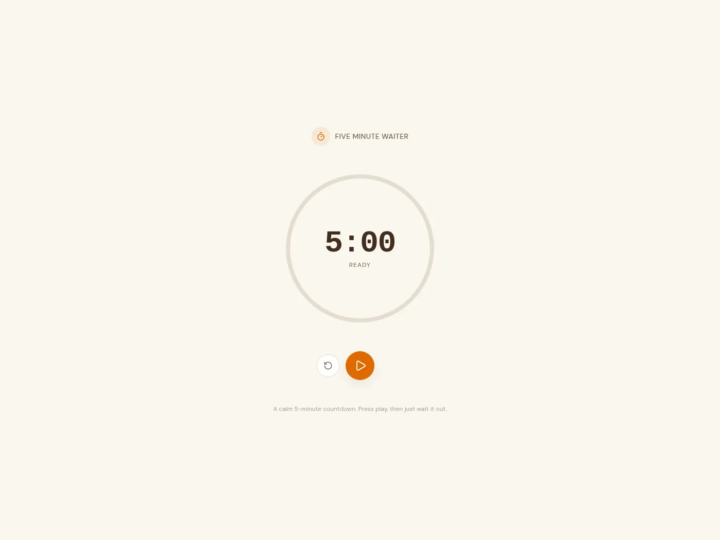 Five Minute Waiter