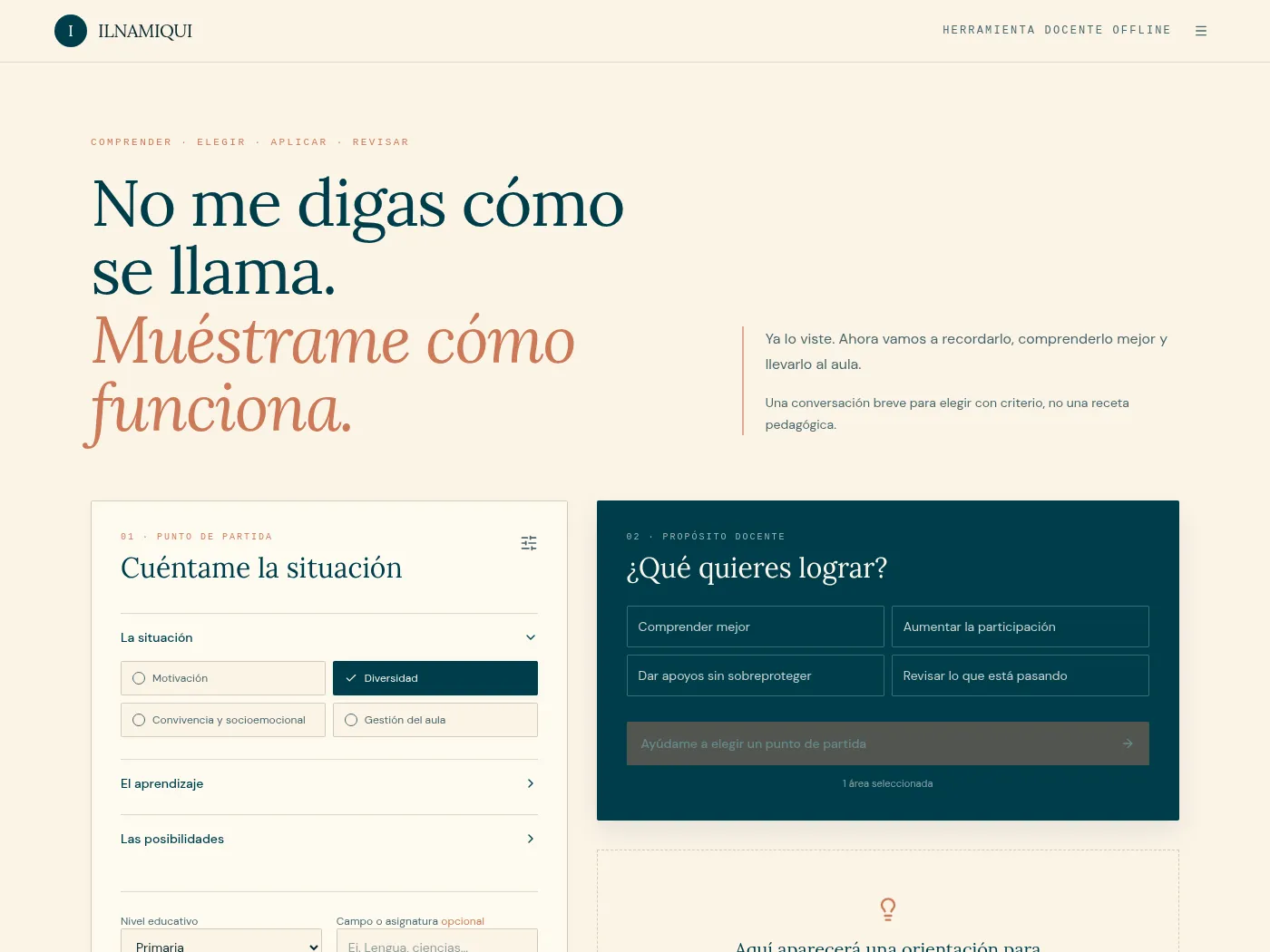 Ilnamiqui Docente Tool