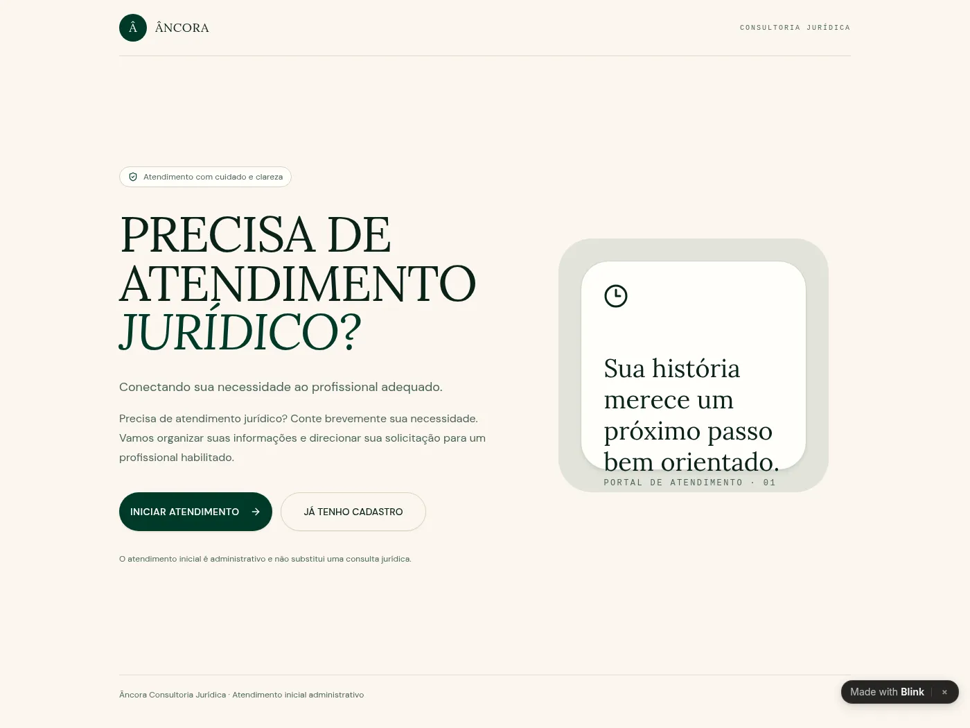 Âncora Legal Leads Portal