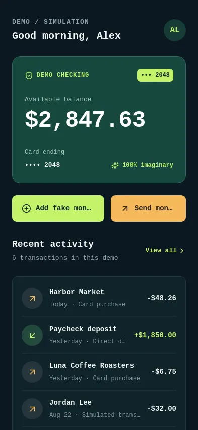 DemoBank Mobile App