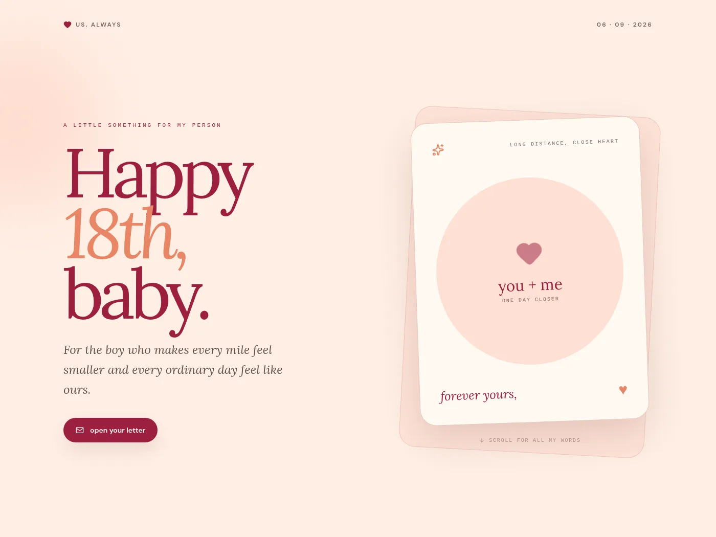 Birthday Love Site