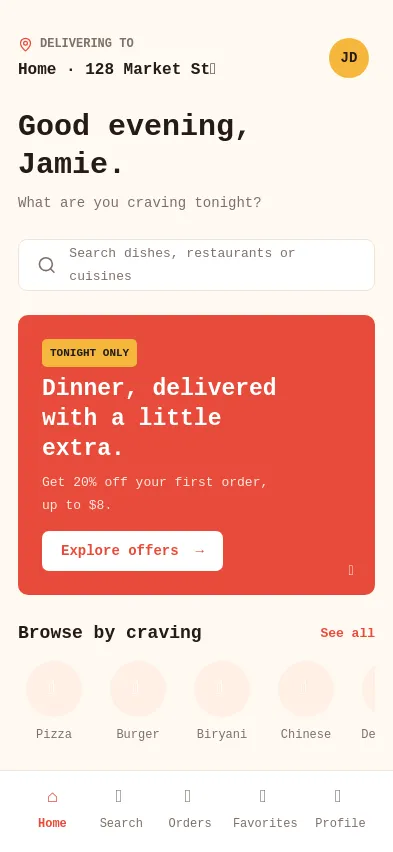 FlavorRush Food App