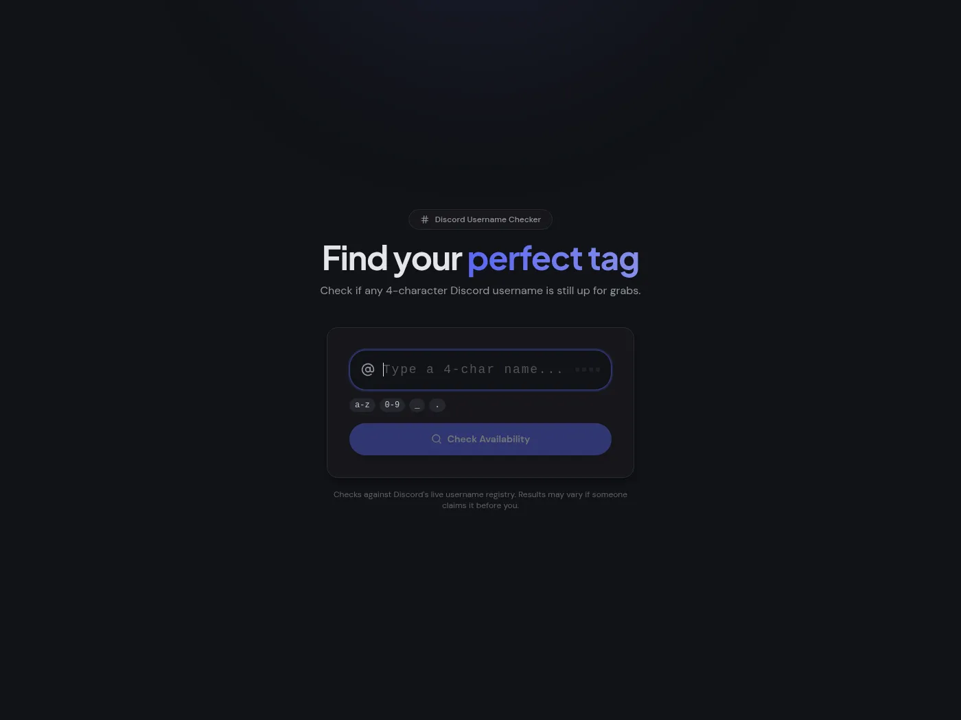 Discord Tag Checker