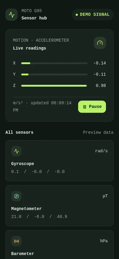 Moto G85 Sensor Hub