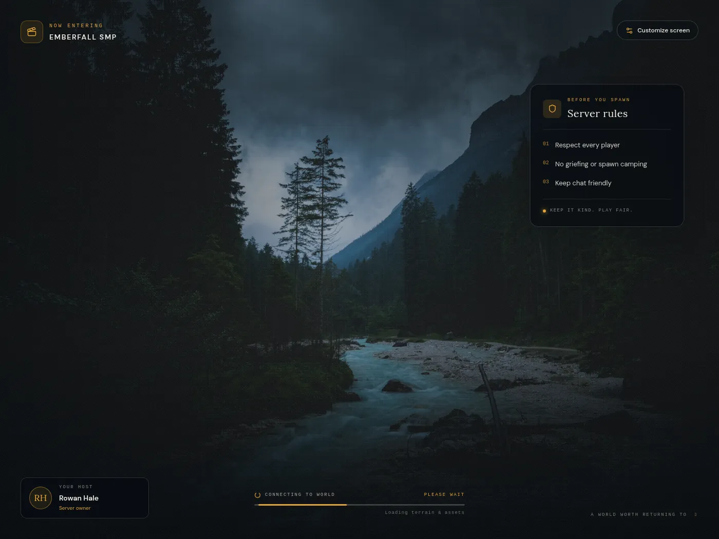 Video Server Loading Screen
