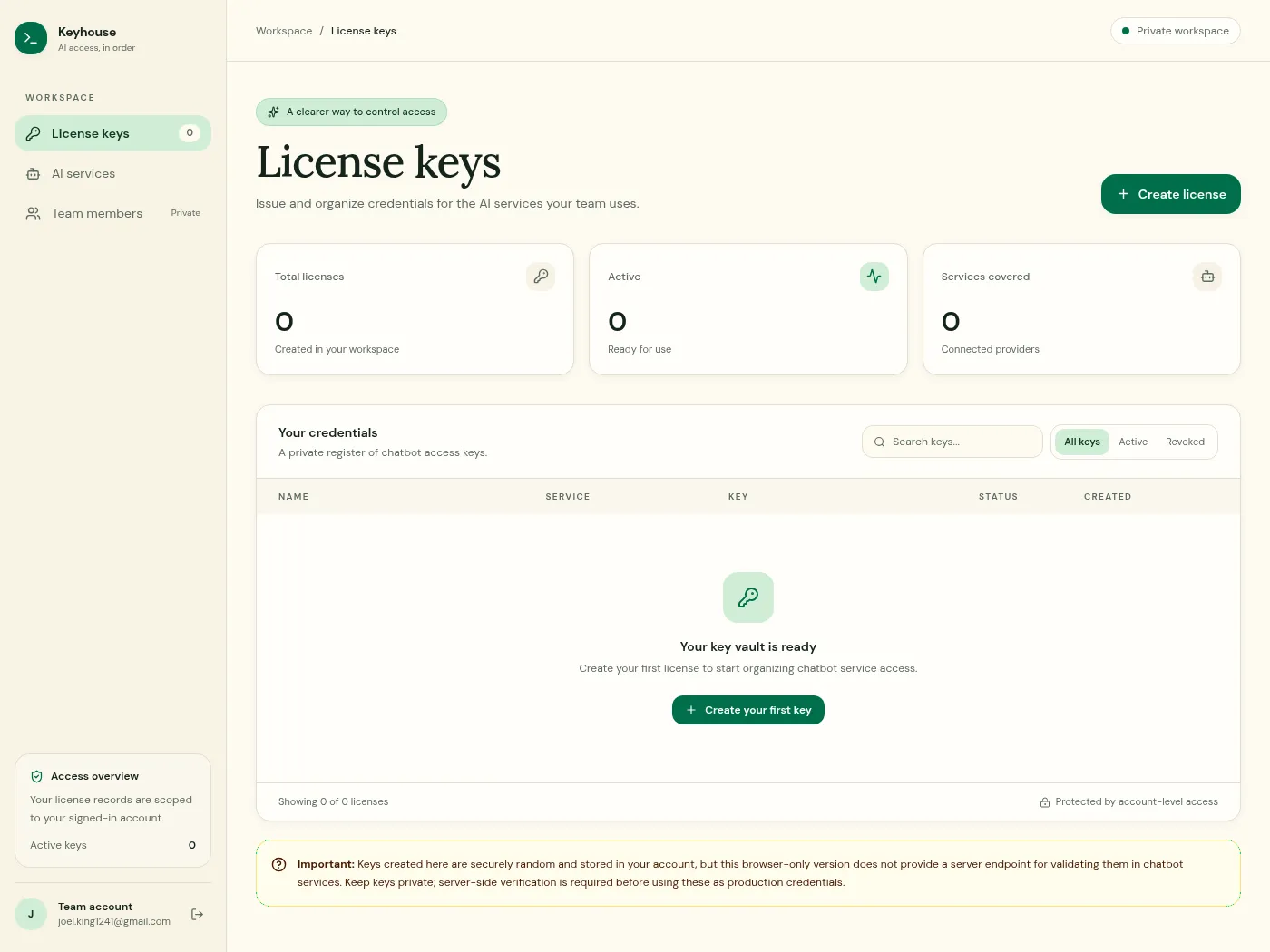 Chatbot License Manager