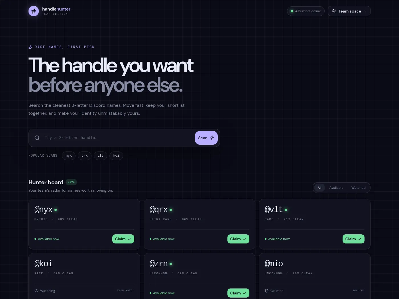 Discord Handle Hunter