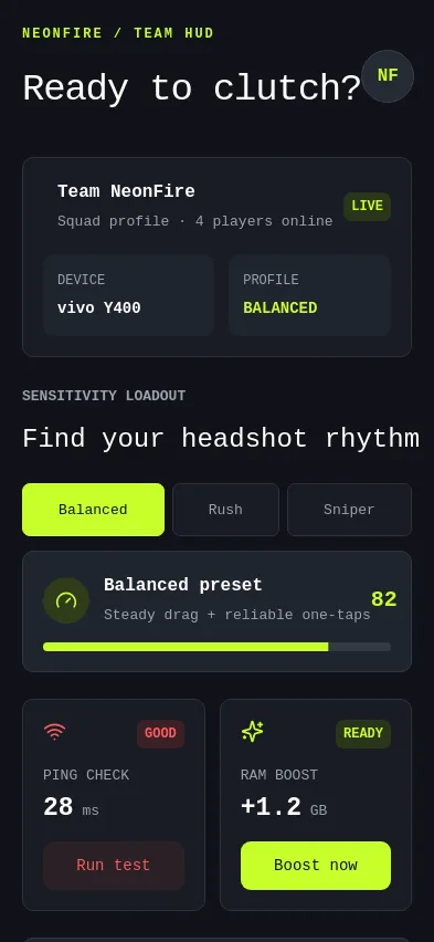 NeonFire Boost App