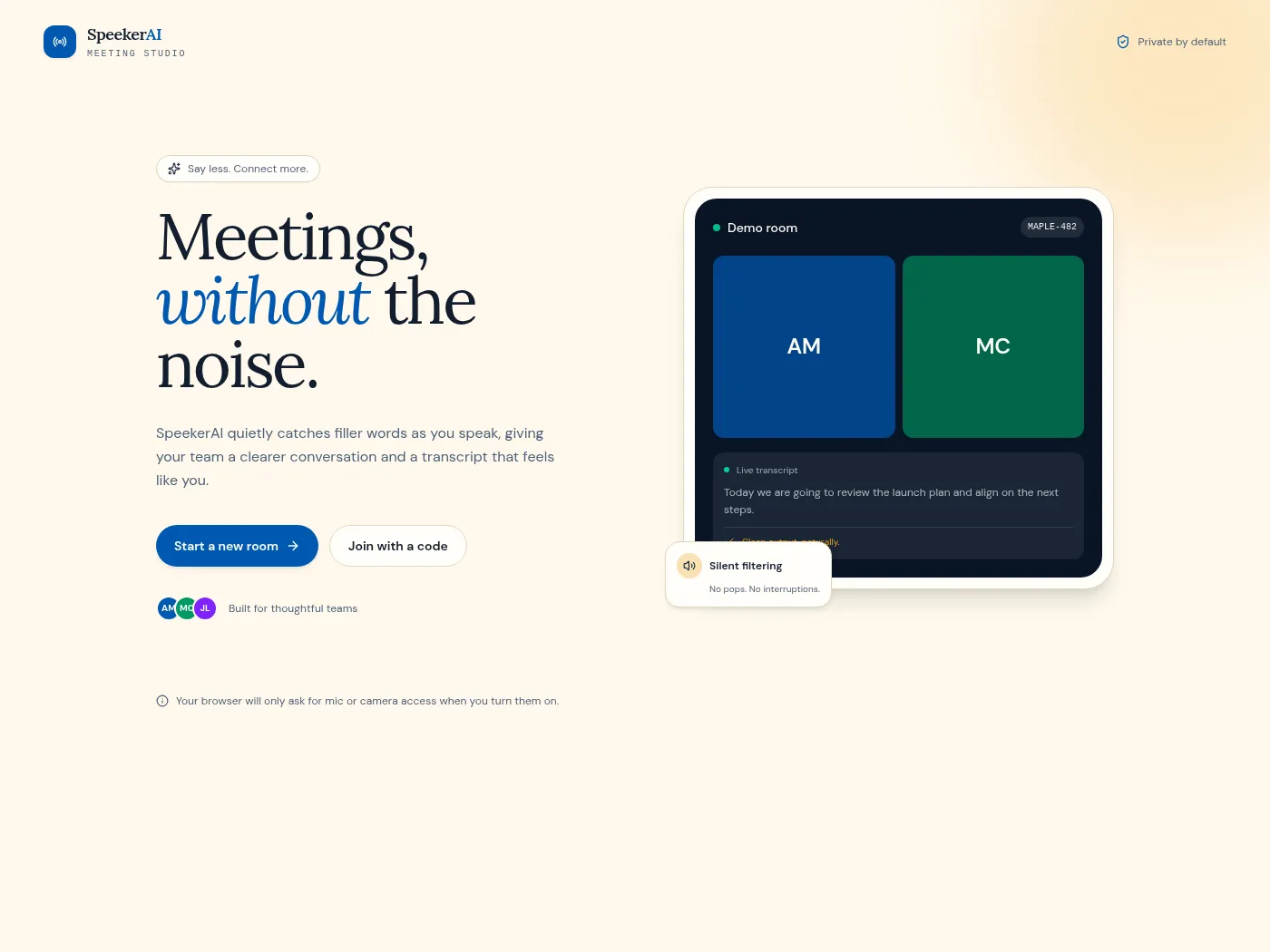 SpeekerAI Meeting Studio