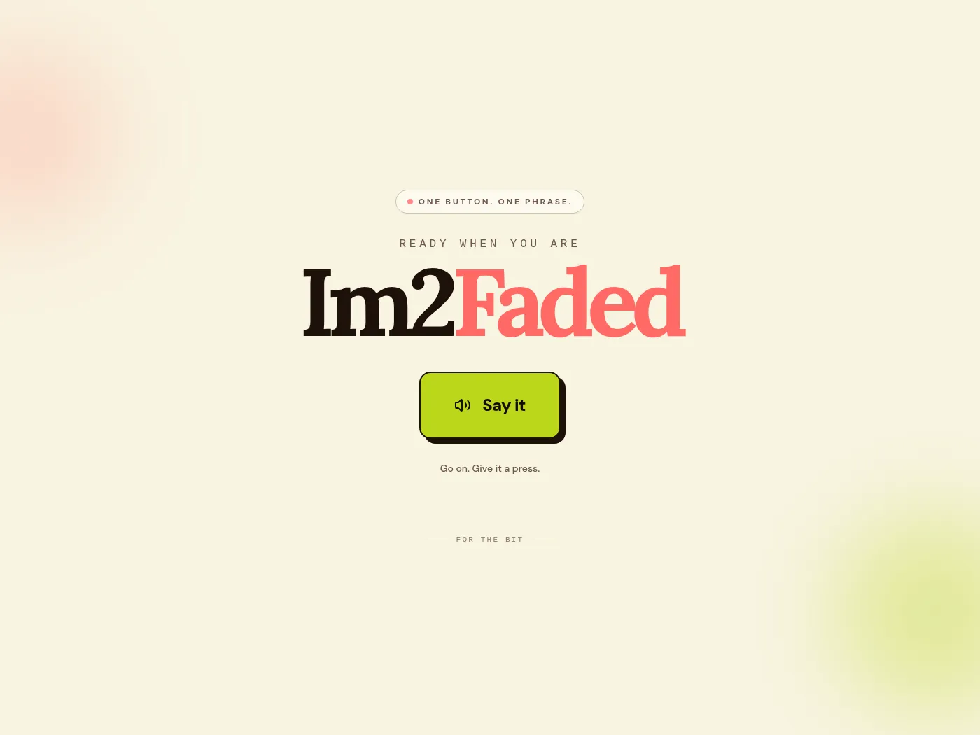 Im2Faded Button