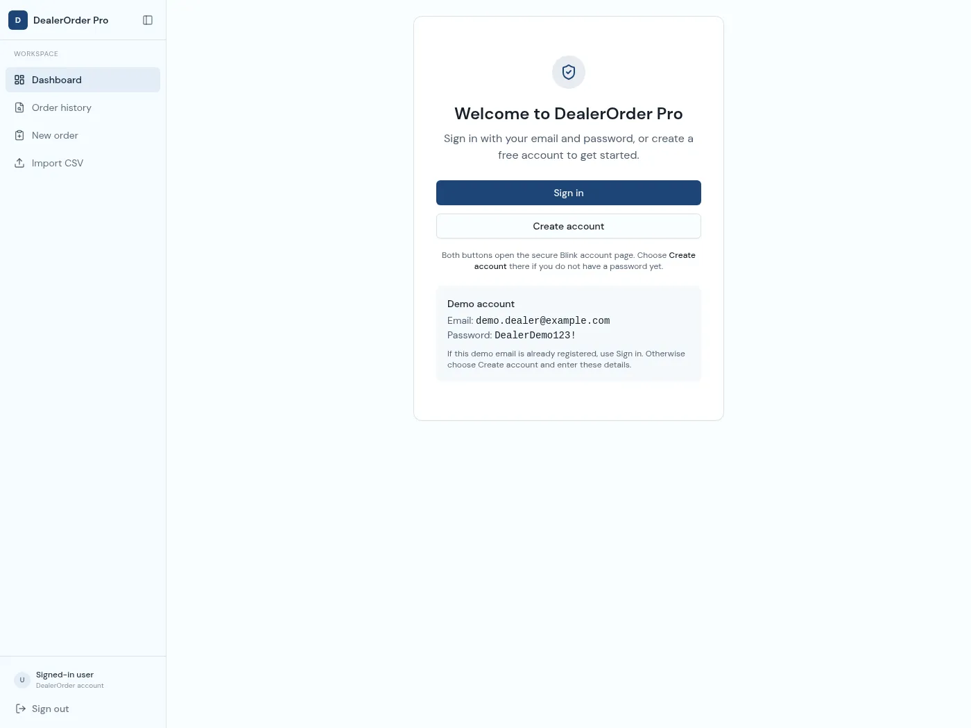DealerOrder Pro