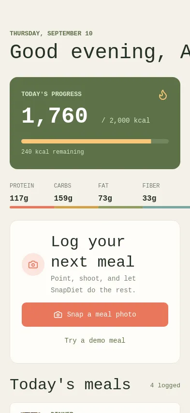 SnapDiet Tracker
