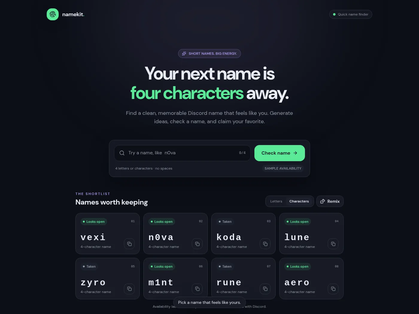 Discord Name Finder