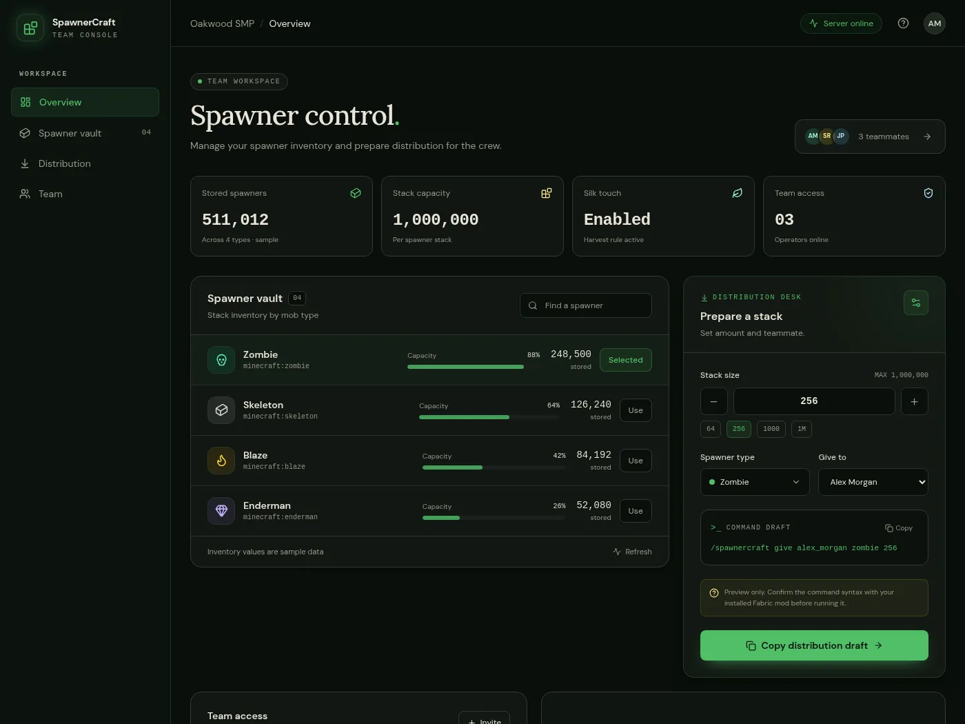 SpawnerCraft Manager