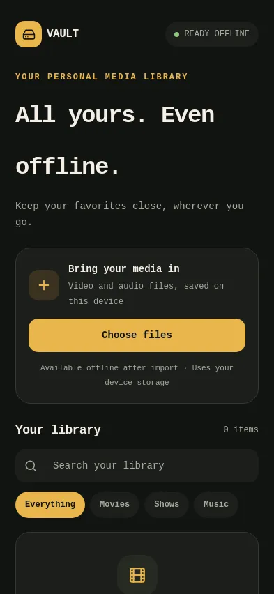 Offline Media Vault