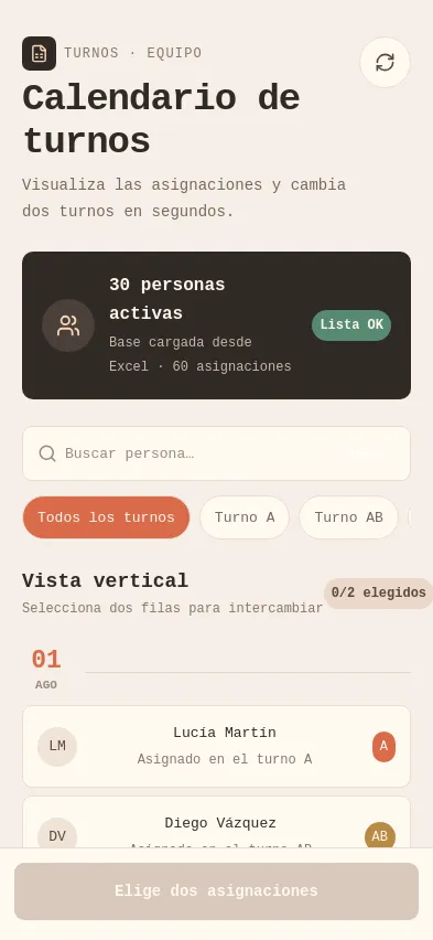 Turnos TWR