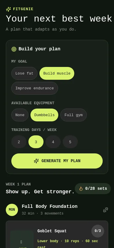FitGenie AI Trainer