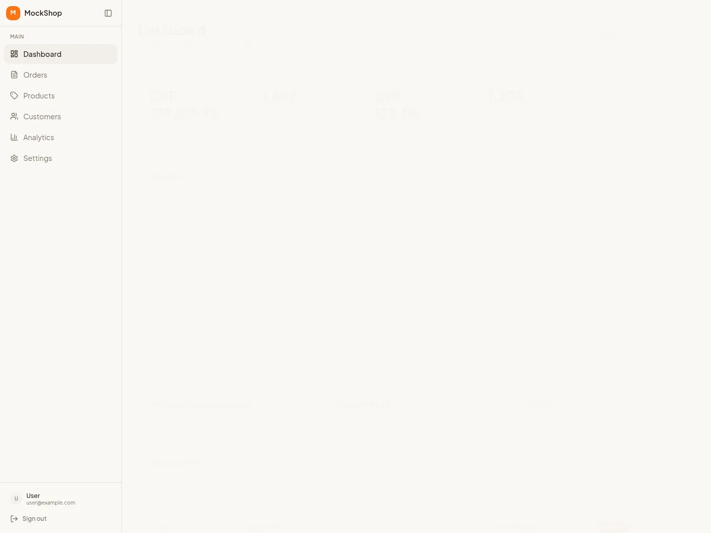 MockShop Dashboard