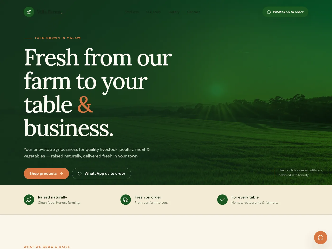 Villa Farms Website