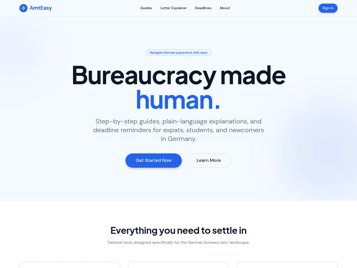 AmtEasy Bureaucracy Helper