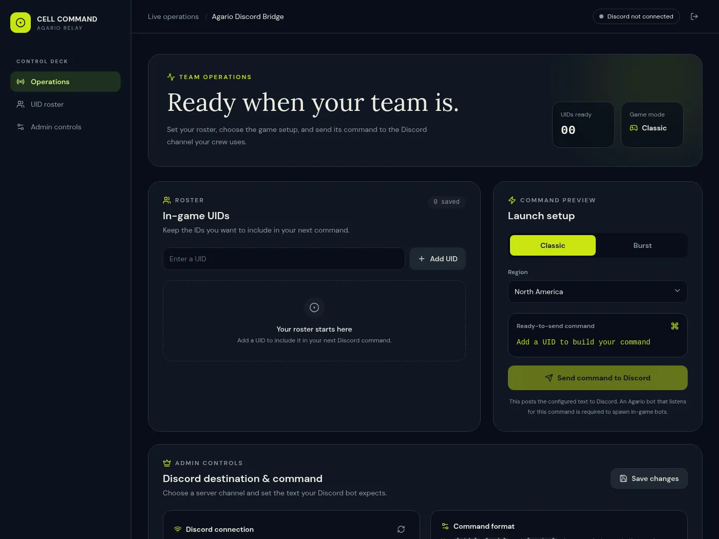 Agario Discord Bridge