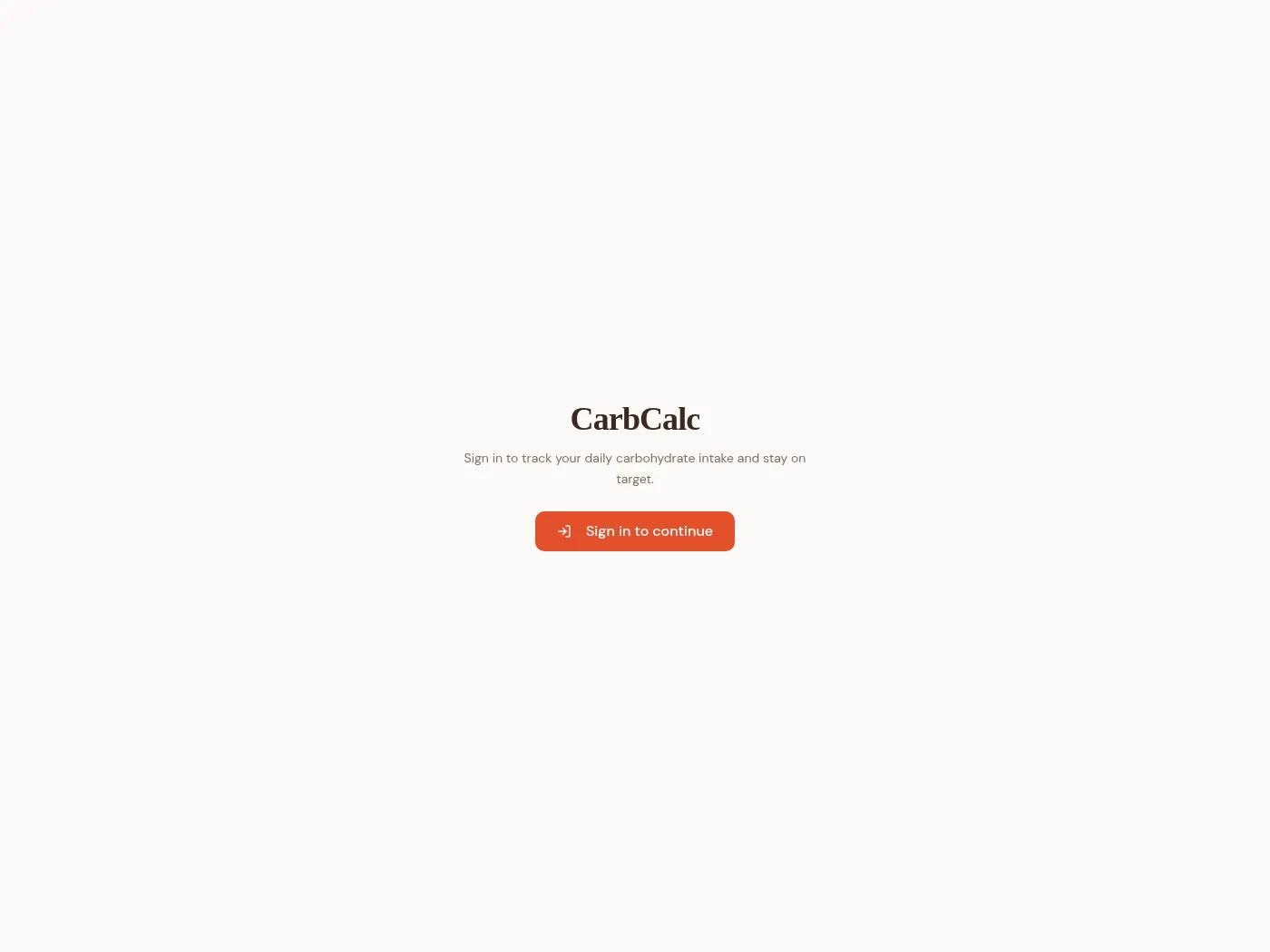 CarbCalc Meal Tracker