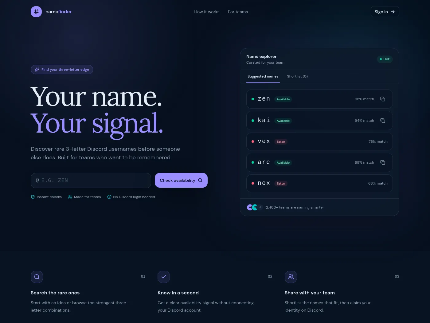 Discord Name Finder