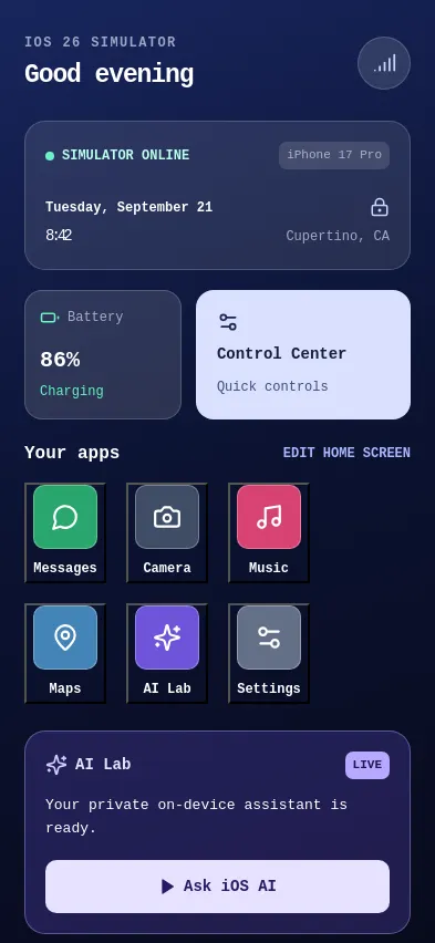 iOS 26 Simulator