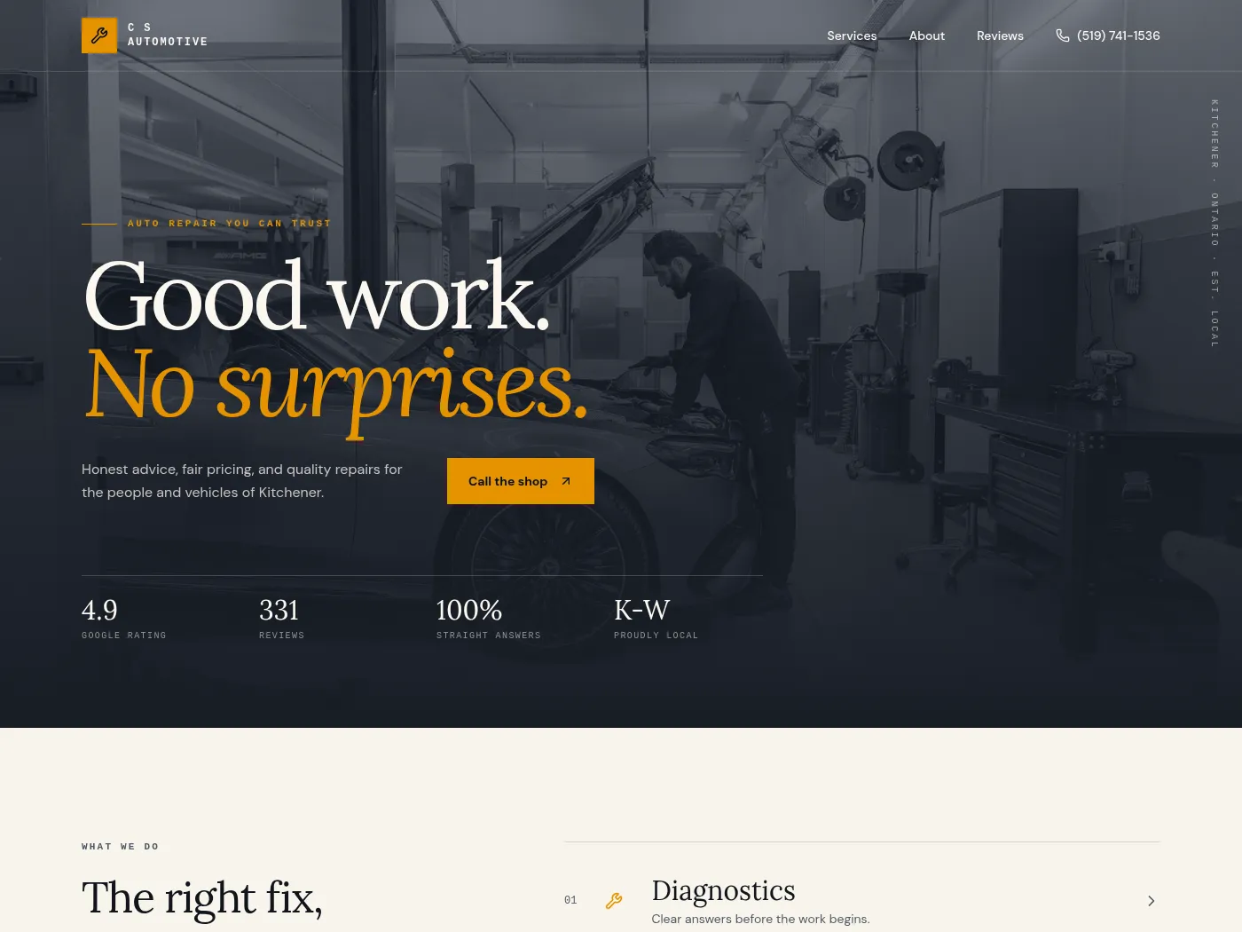 C S Auto Repair Site