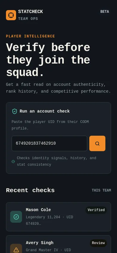 CODM StatCheck