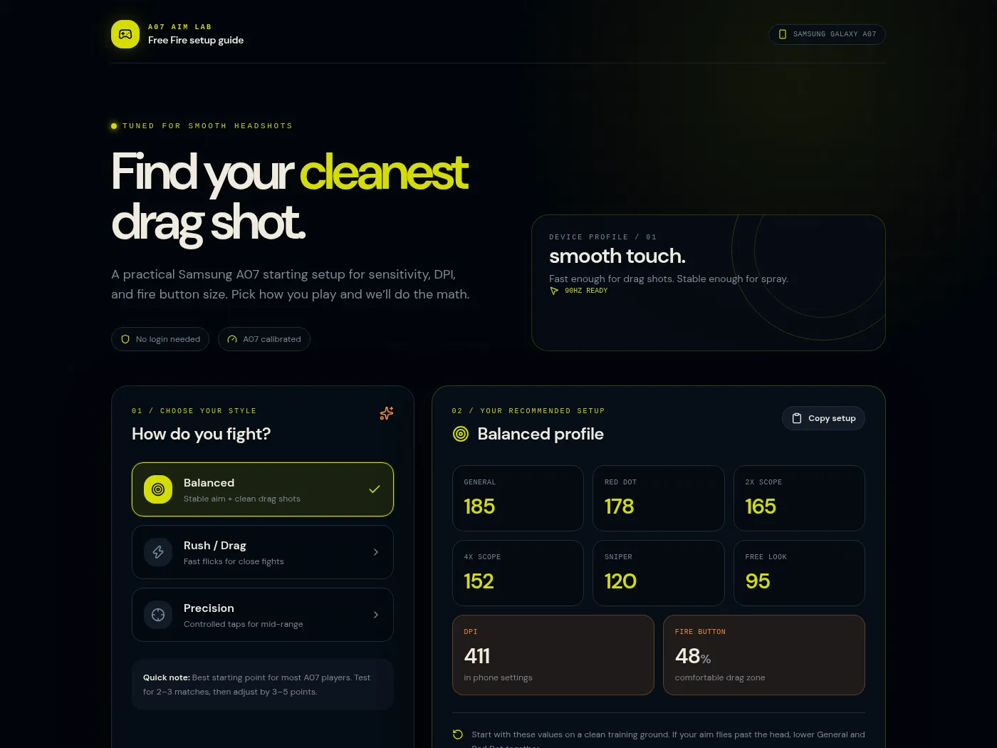 Free Fire Sensitivity Guide