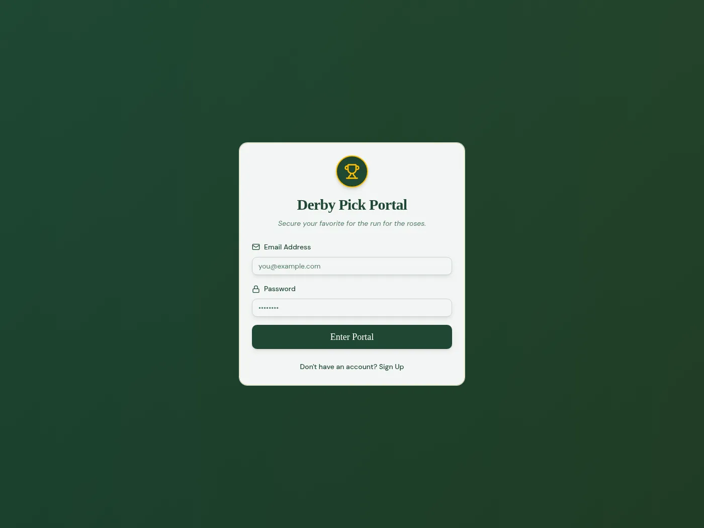 Derby Pick Portal