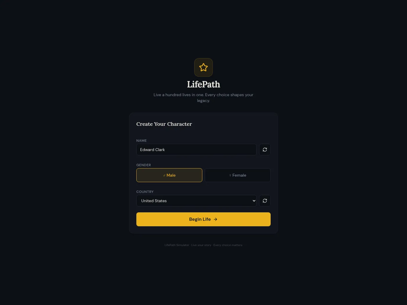 LifePath Simulator