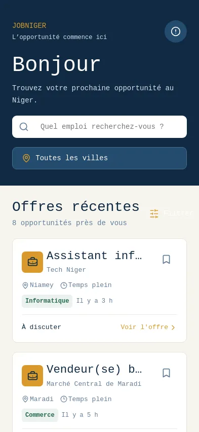 JobNiger Mobile App