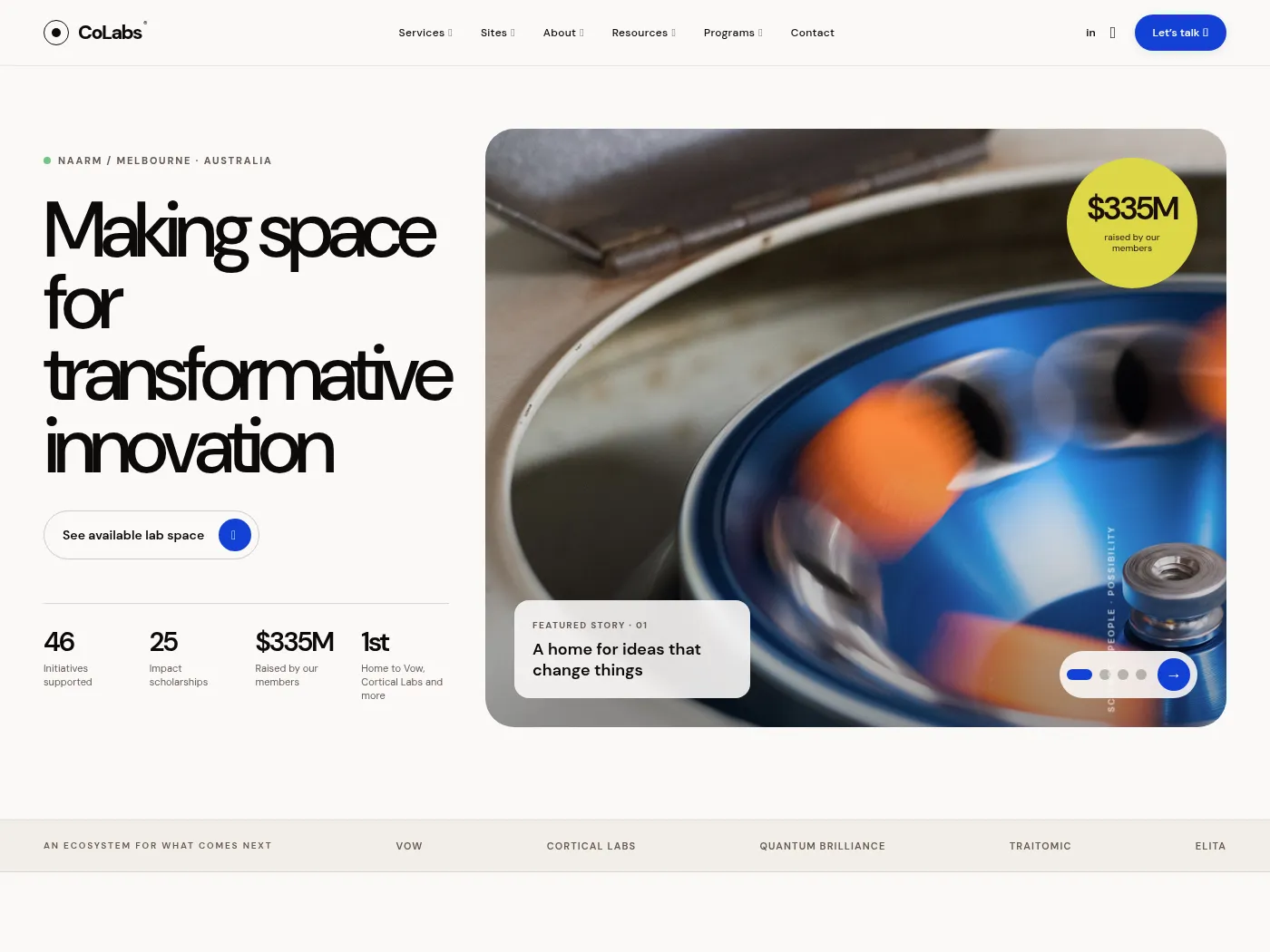 CoLabs Landing Page