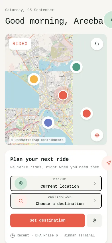 RideX Mobility Platform