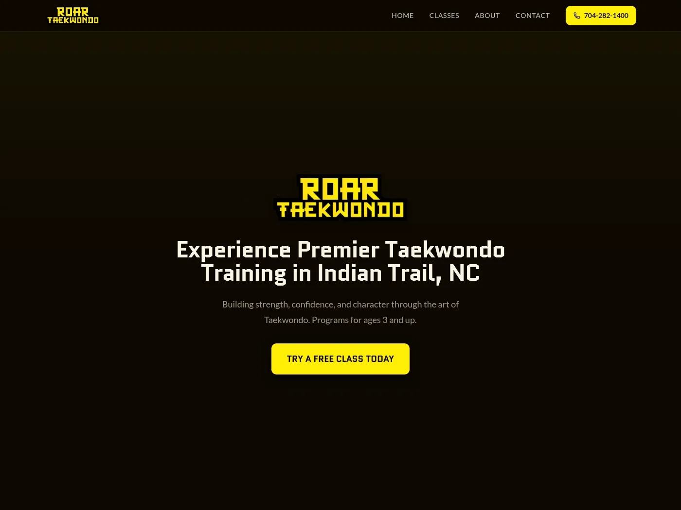 Roar Taekwondo Website