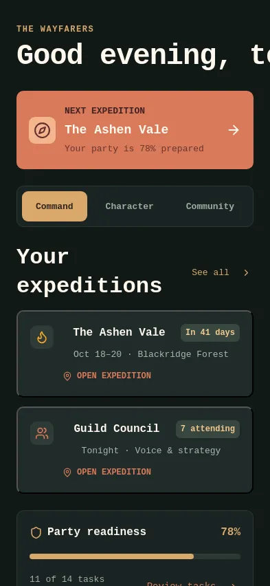 LARP Expedition Buddy