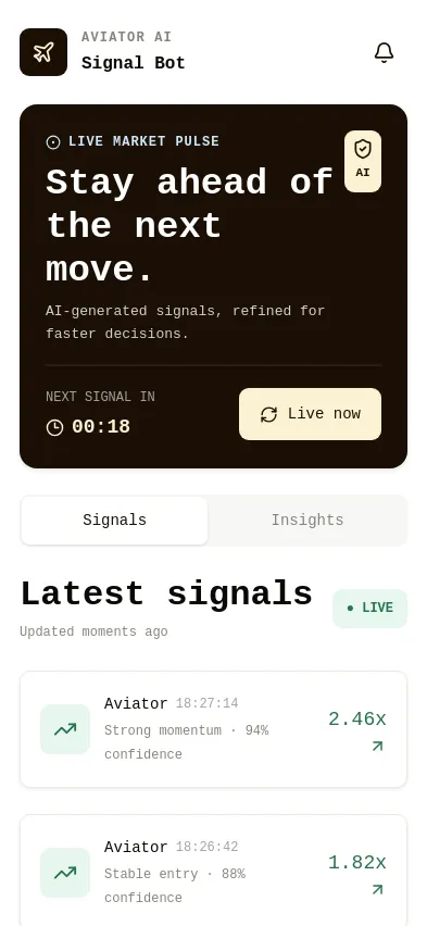 Aviator AI Signal Bot